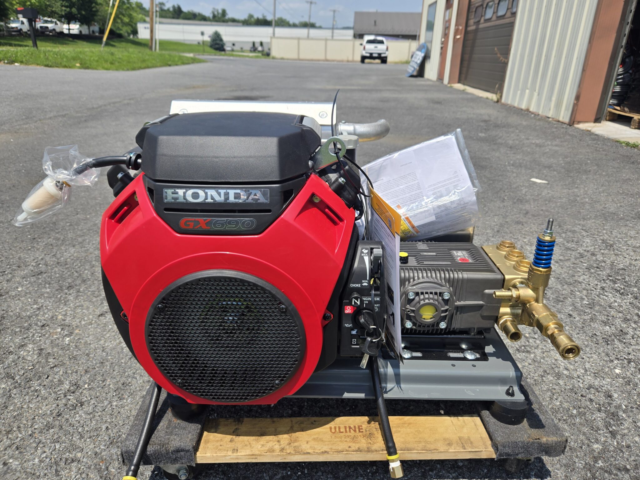 BE Commercial Gas 8gpm Pressure Washer skid mounted with Honda Engine ...